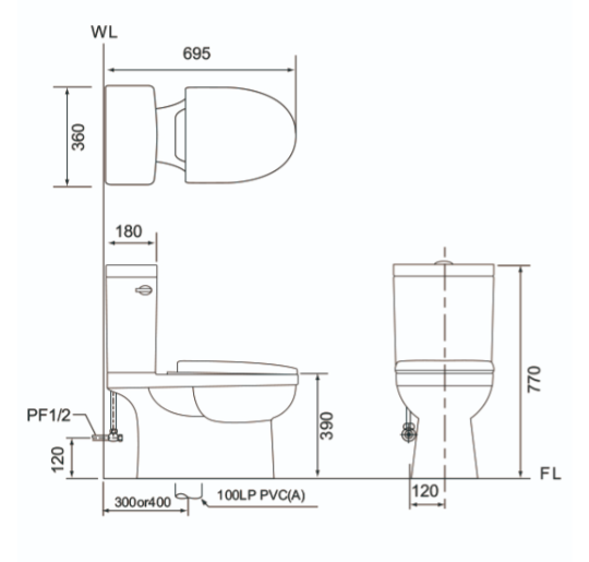 CS-2115-30/CS-2115-40-側把一段式省水馬桶 – 鴻暻衛浴